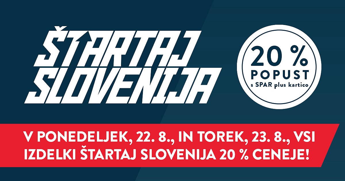 Vsi izdelki Štartaj Slovenija 20 % ceneje